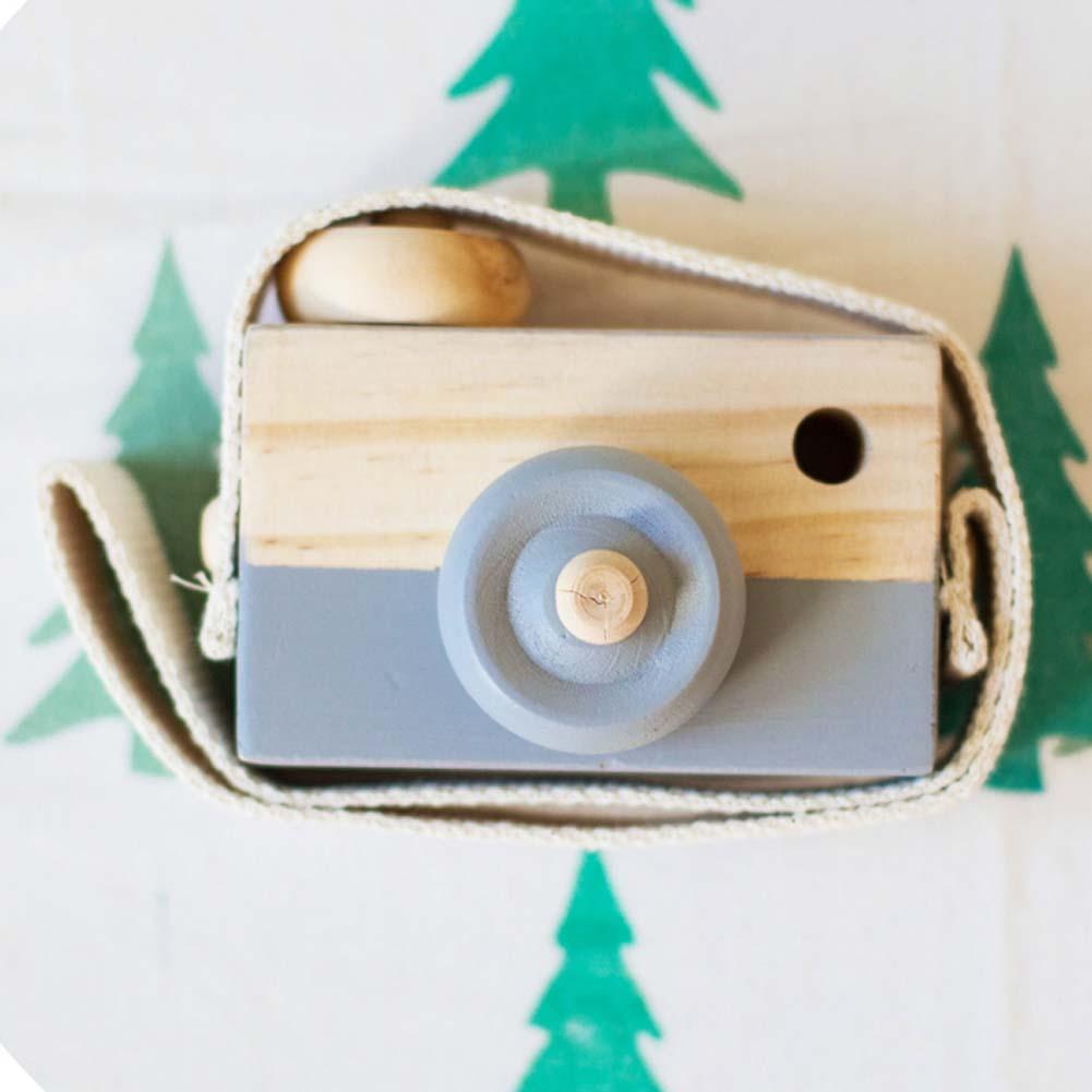 Mini Wooden Camera Cute Cartoon Baby Toy Kid Neck ... – Grandado