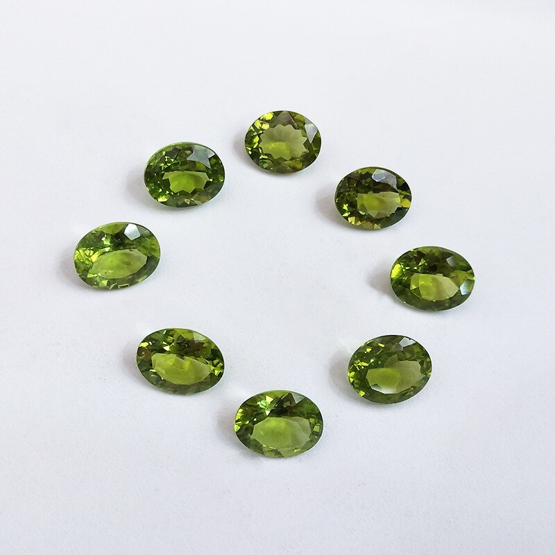 100% Natural Peridot face 6*8mm oval bare Stone ca... – Grandado