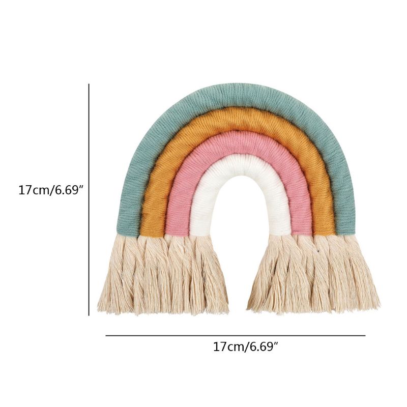 Macrame Rainbow Wall Hanging Home Decoration Boho ... – Vicedeal