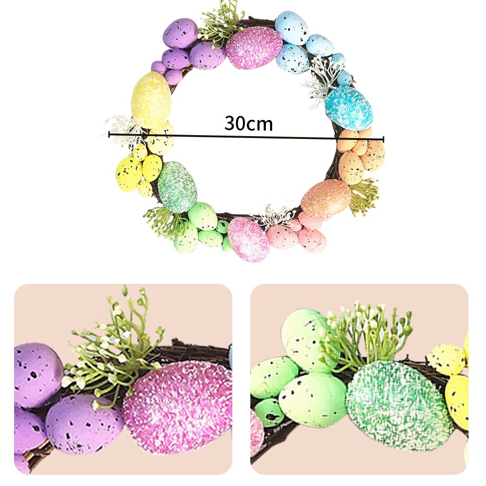 30cm Easter Egg Wreath Wall Window Hanging Easter ... – Vicedeal