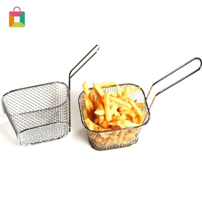 Stainless Steel Mini Frying Nets Square French Fri... – Grandado