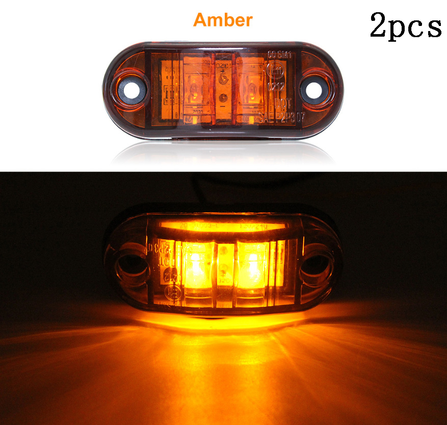 2PCS 12V / 24V Warning Light LED Car Trailer Truck... – Grandado