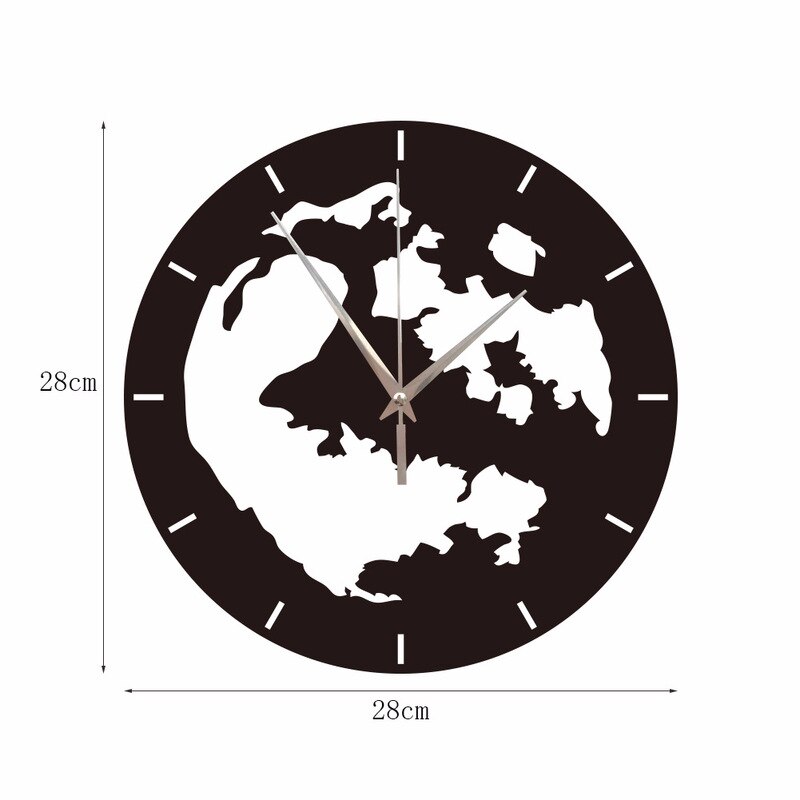 Earth mirror wall clock home decoration living roo... – Vicedeal