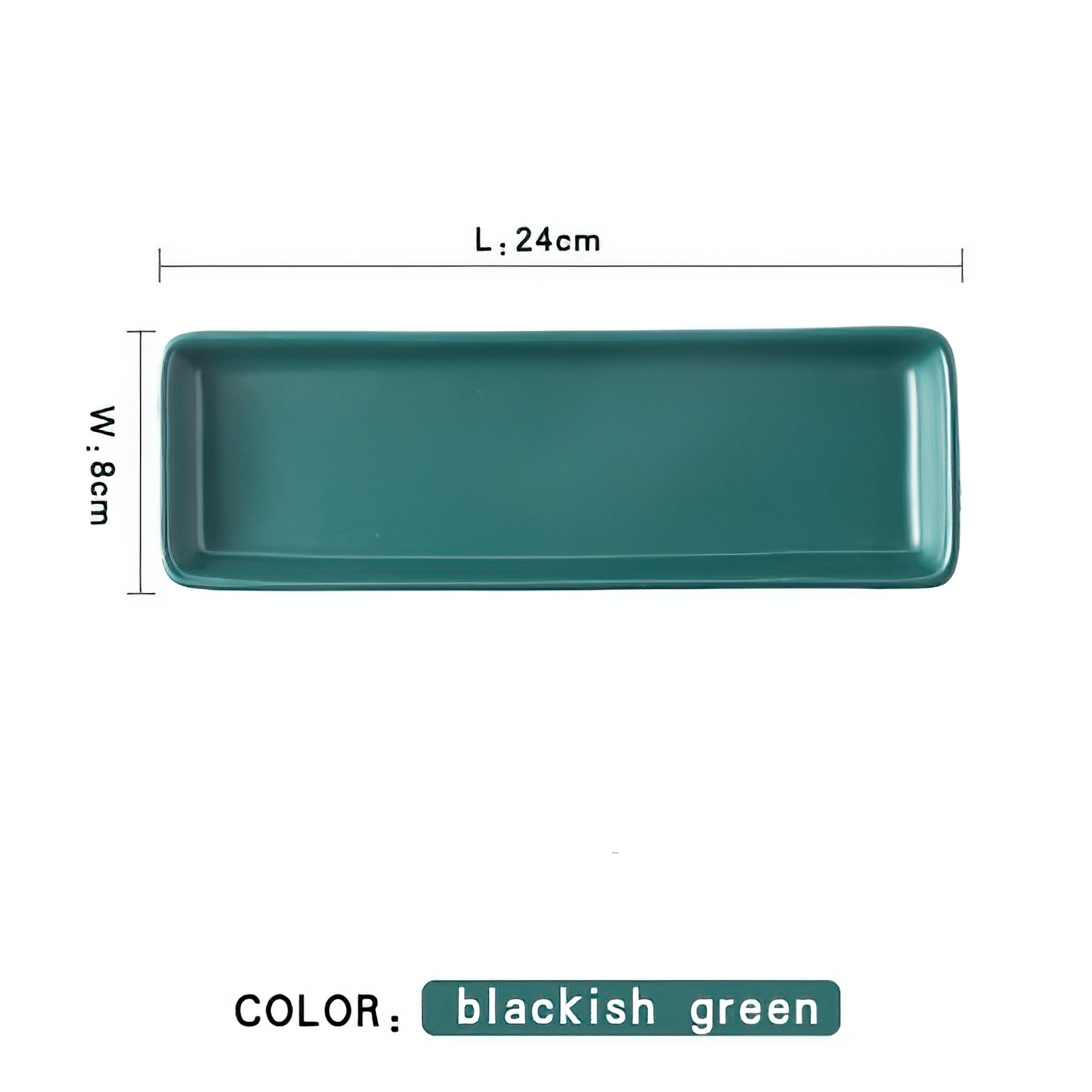 Ceramic Tray Nordic Colorful Rectangular Western F... – Grandado