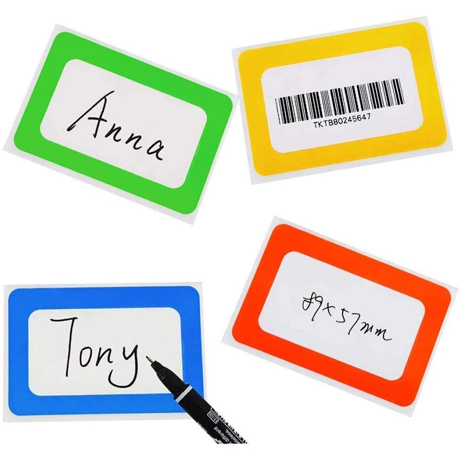 300pcs Plain Name Tag Labels with Perforated Line ... – Grandado