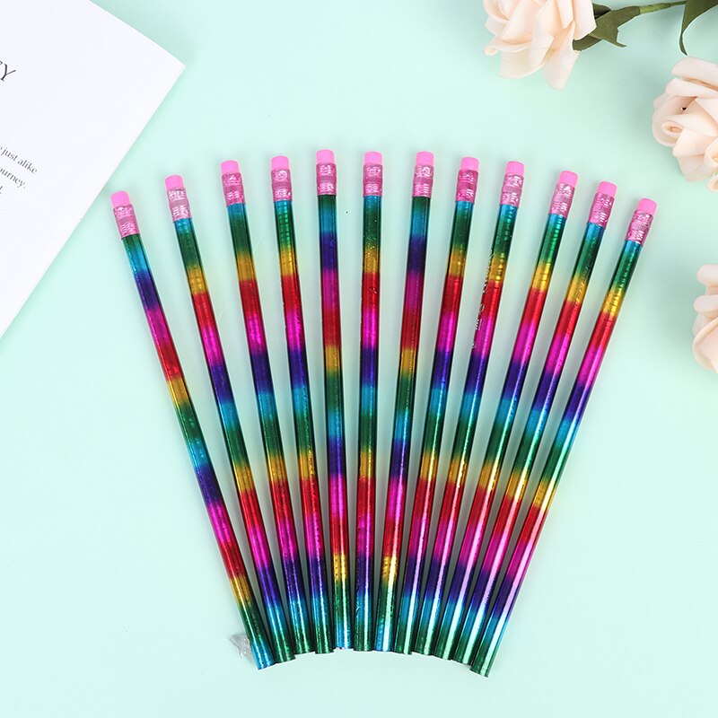 12 Stks/set Regenboog Potlood Houten Hb Potlood Mi... – Vicedeal