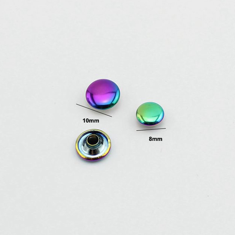 50-100pcs 3 size 6mm 8mm 10mm Single Side Rainbow ... – Grandado