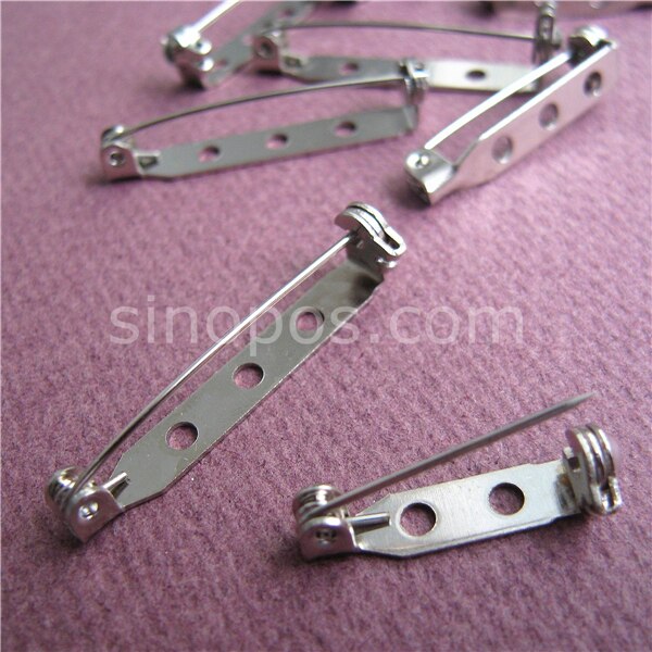 Steel Brooch Back Bar Pins with Safety Catch, Badg... – Grandado