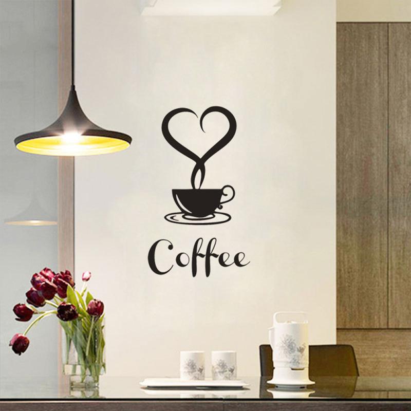 Coffee Shop Sticker Decal Cafe Cup Poster Vinyl Ar... – Grandado