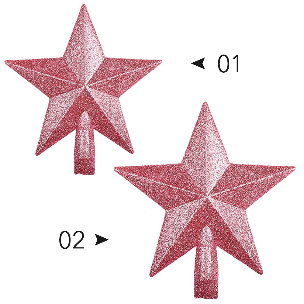 10/15cm Pink Star Decor For Christmas Tree Toppers... – Grandado