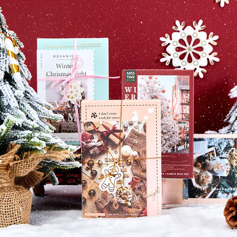 30 hojas/juego cálido invierno Navidad noche posta... – Grandado