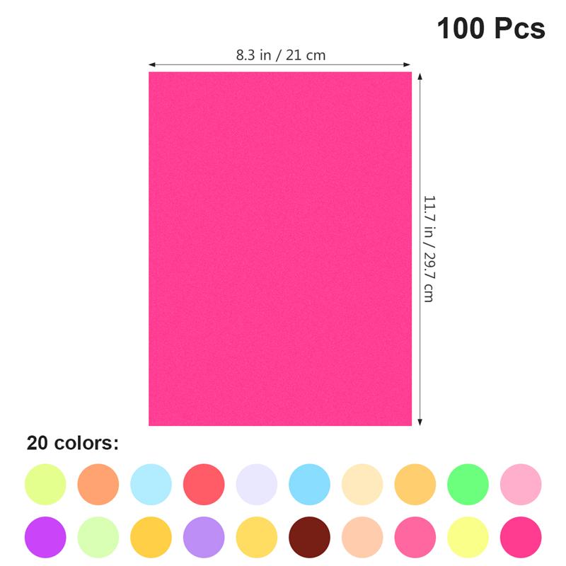 100PCS Colored Copy Paper DIY Hand Craft Decals Pa... – Grandado