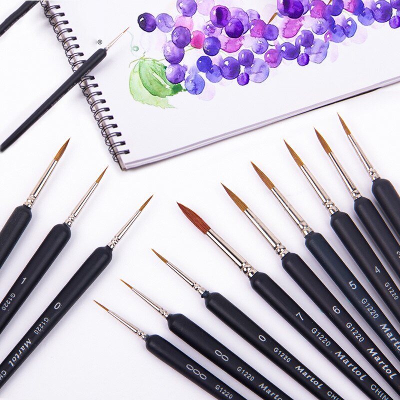 10 Pcs/set Hook Line Fine Paint Brush Set Watercol... – Vicedeal