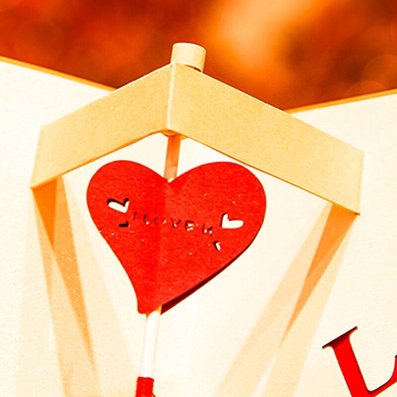 3D Greeting Cards with Love Heart Pattern Romantic... – Grandado