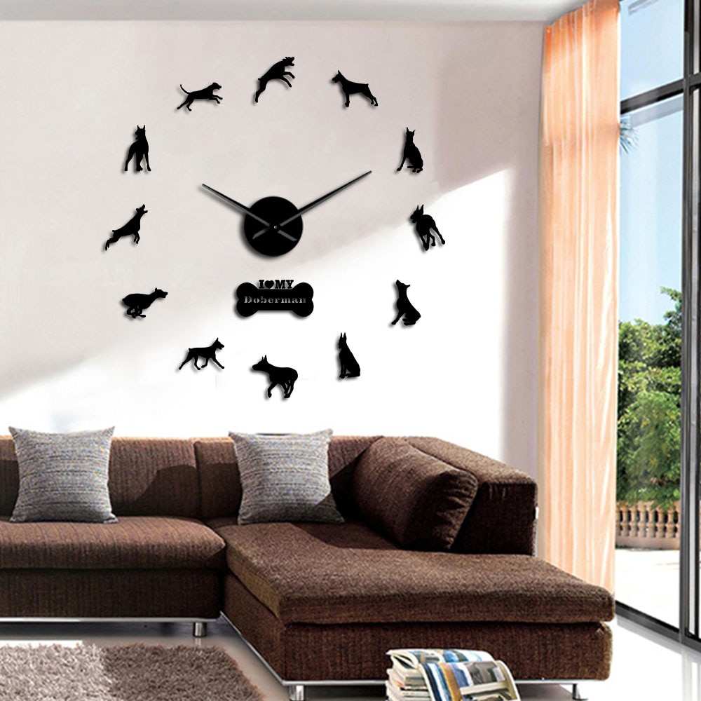 Doberman Pinscher DIY Acrylic Mirror Effect Big Wa... – Grandado