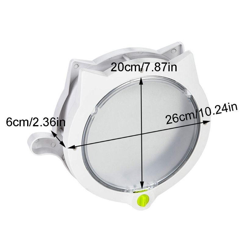 Small Round Cat Door with 4-way Lock Pet Plastic W... – Vicedeal