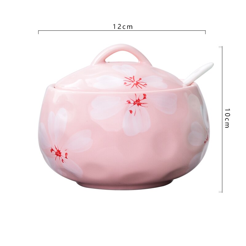 Japanese-style Ceramic Sealed Seasoning jar With l... – Grandado