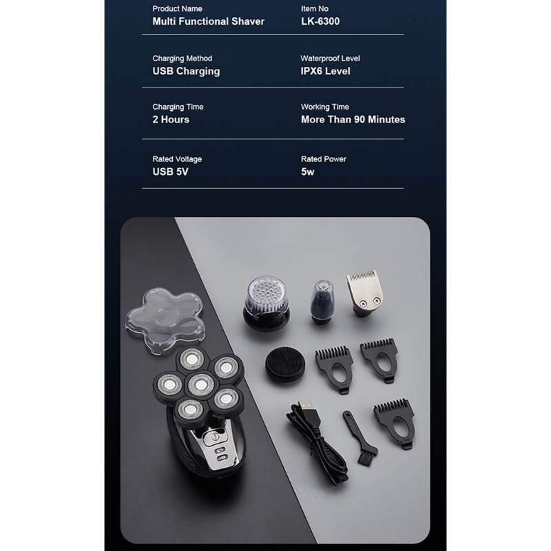 Bald Head Shavers for Men 5 in 1 Electric Shaving ... – Grandado