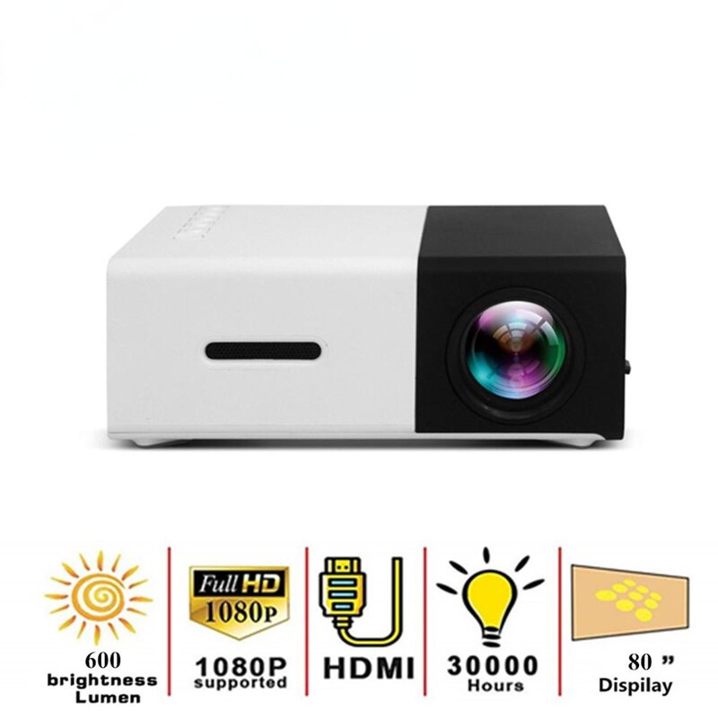 YG300 800Lumen Mini Projector Audio Portable Proje... – Vicedeal