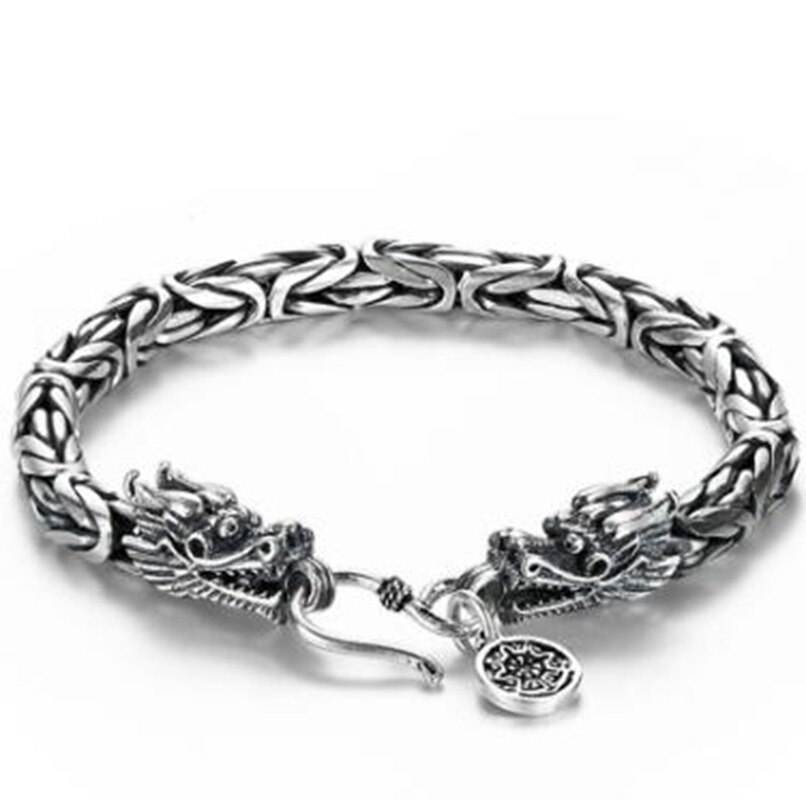 Classic Cool Metal Dragon Bracelet Men Vintage Roc... – Grandado