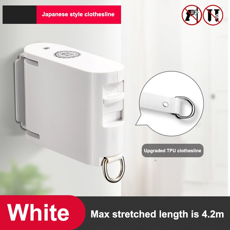 Indoor Wall Mounted Retractable Clothesline Outdoo... – Grandado