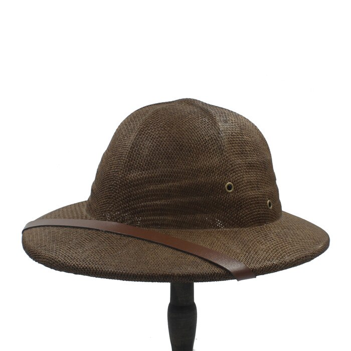 Straw Helmet Pith Fedora Hats For Women Men Vietna... – Vicedeal
