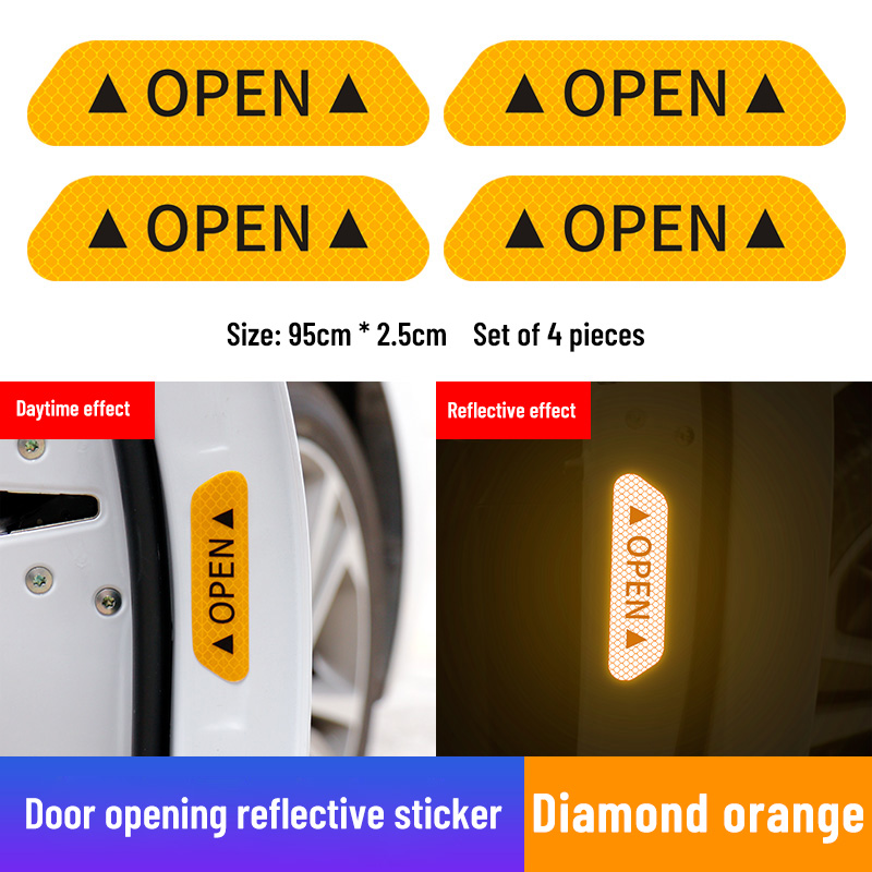 4pcs Car Stickers Reflective sticker Anti collisio... – Vicedeal