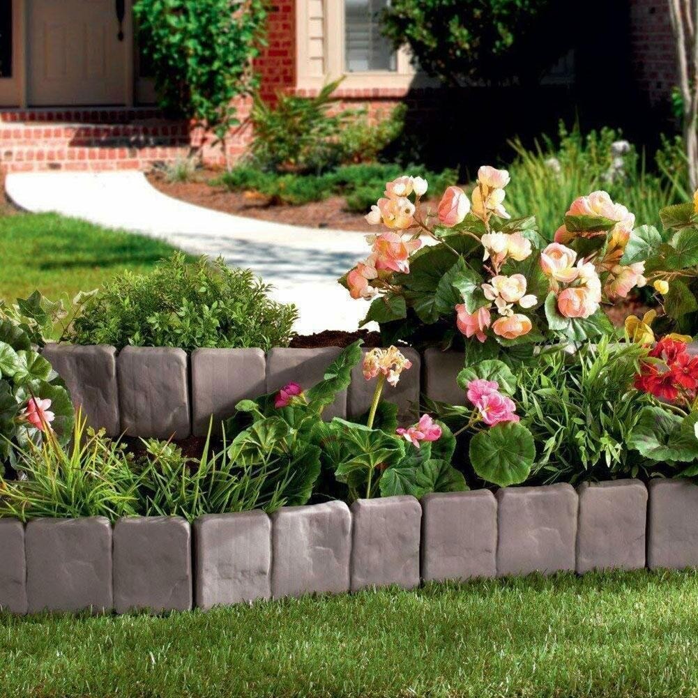 1/10/20pcs Grey Garden Fence Edging Cobbled Stone ... – Grandado