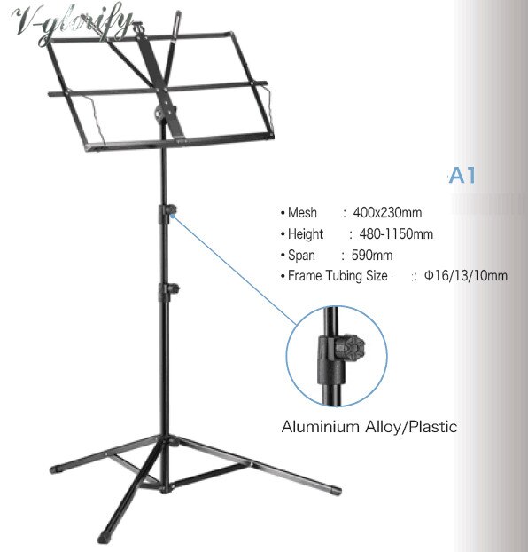 small music stand holder folding stand foldable ir... – Grandado