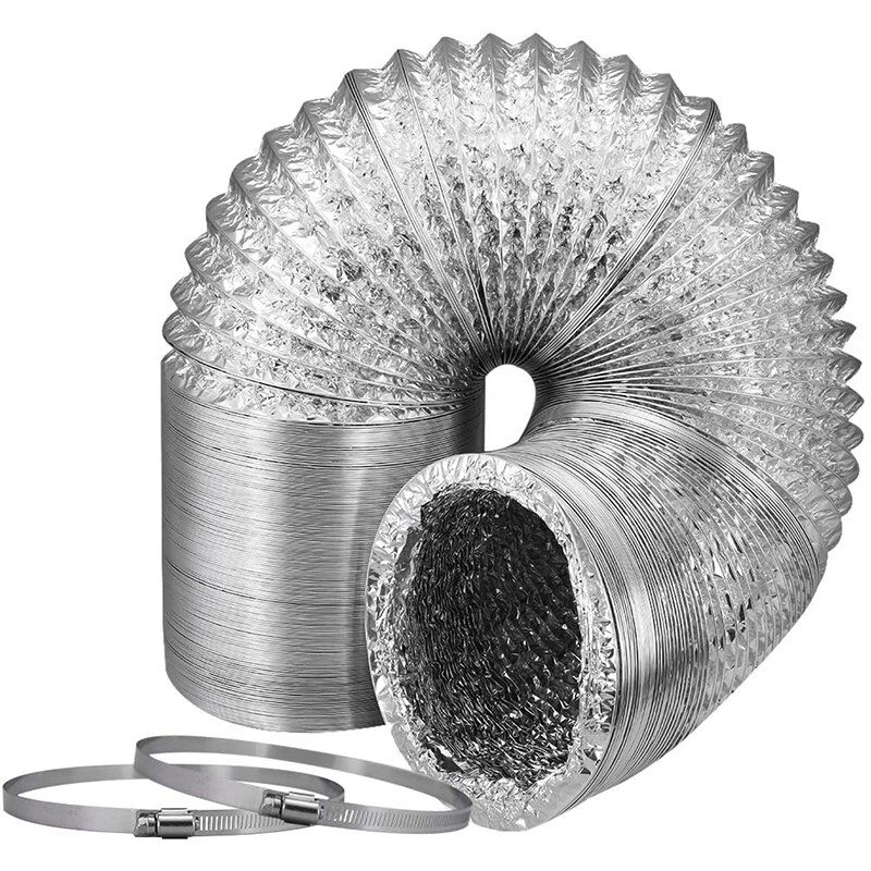 6 Inch 25 Feet Air Aluminum Ducting Non-Insulated ... – Grandado