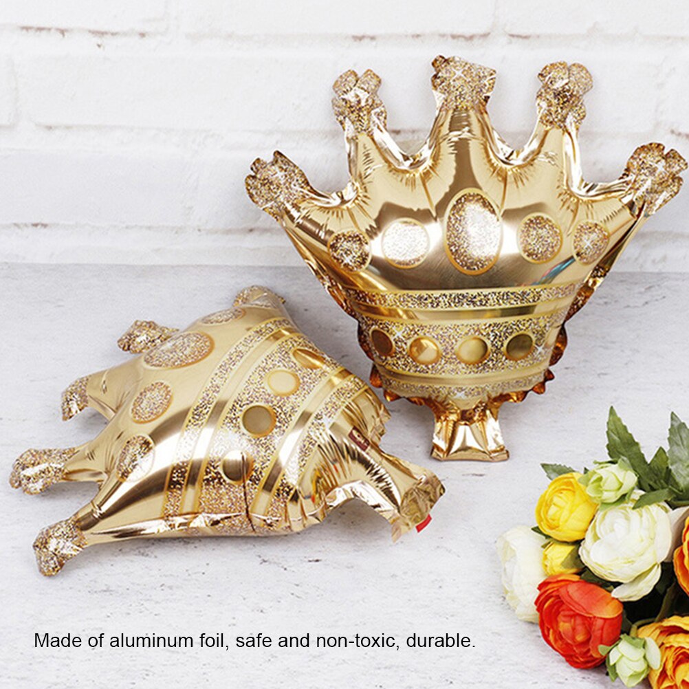 5Pcs Large Gold Crown Foil Balloon Bar King Happy ... – Vicedeal