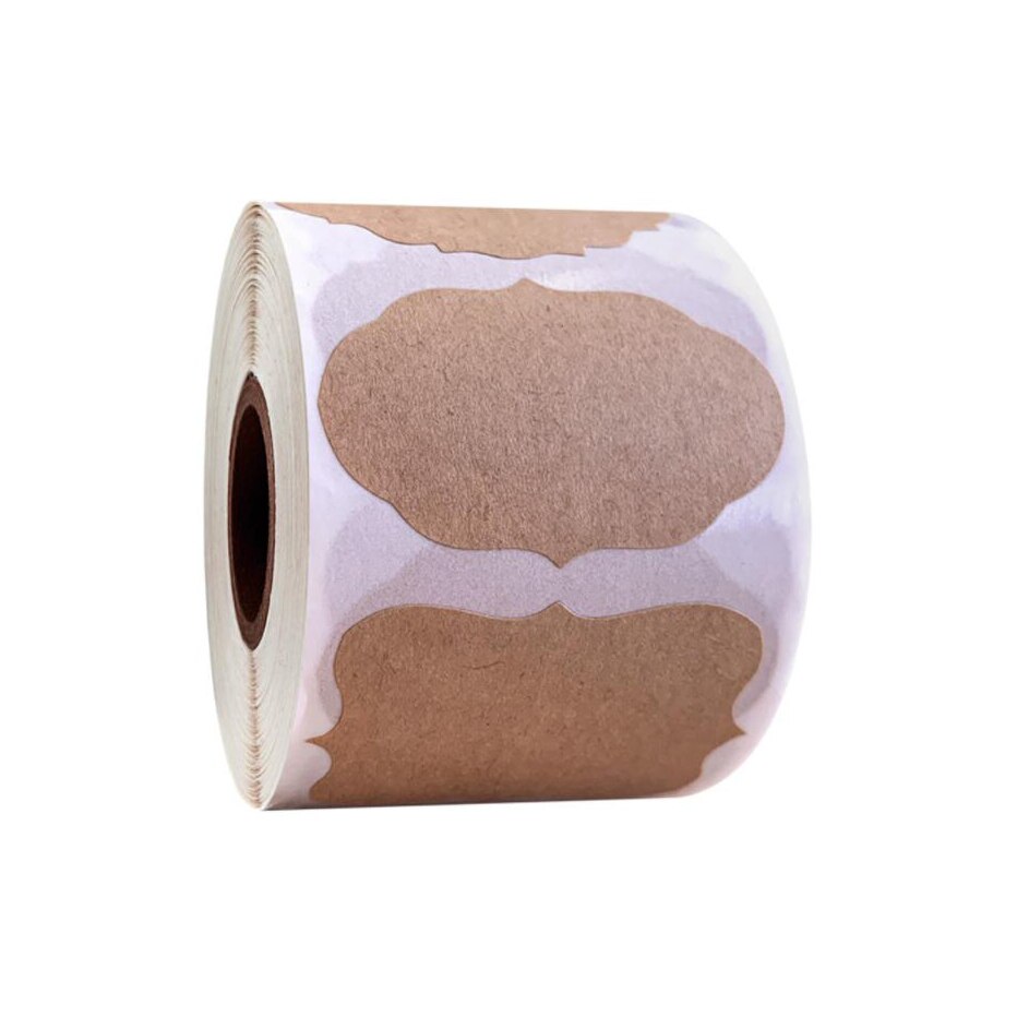 500pcs Multi-shape Adhesive Stickers Brown Labels ... – Vicedeal