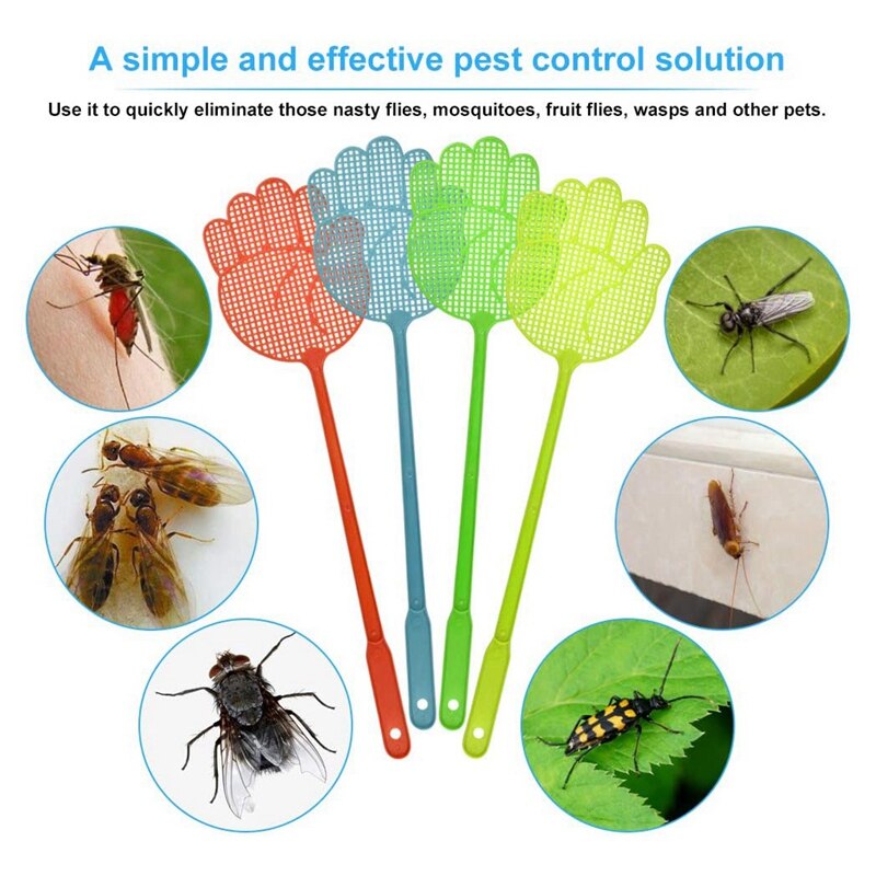 12 Pcs Fly Swatters Plastic Flyswatter Pack Lange ... – Grandado