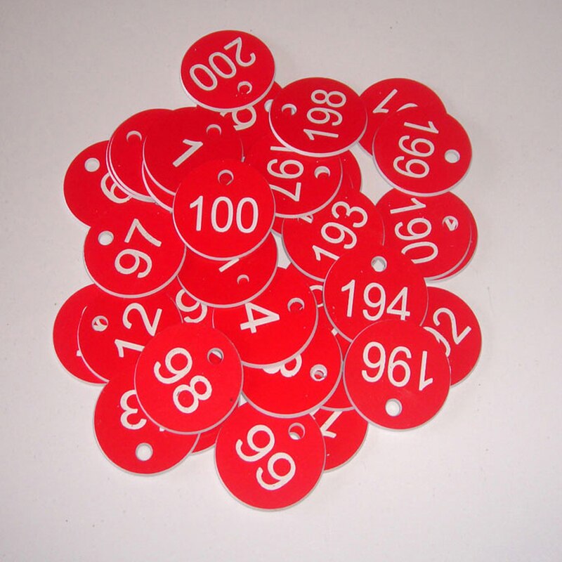 Round Engraved Number Tags Discs Table Tags Gym Lo... – Grandado
