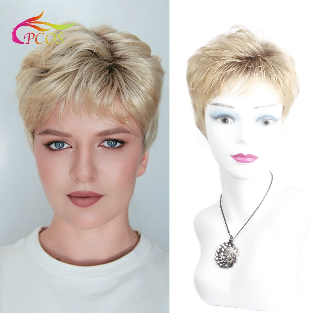 Short Synthetic Dark roots for Women Hair Natural ... – Grandado