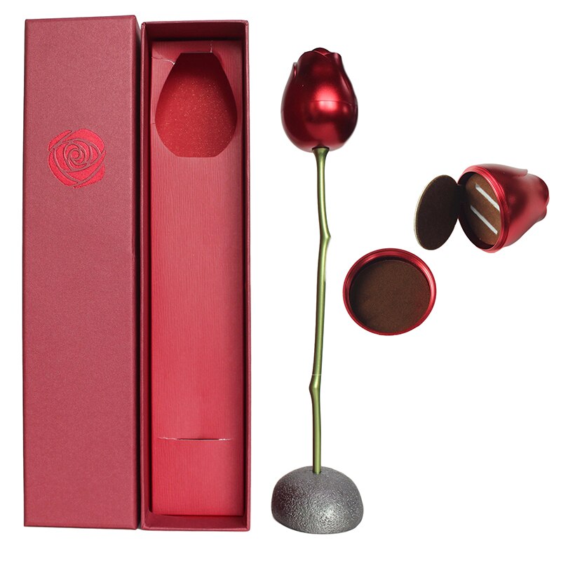 Meldel Red rose metal simulation flower rose bud b... – Grandado