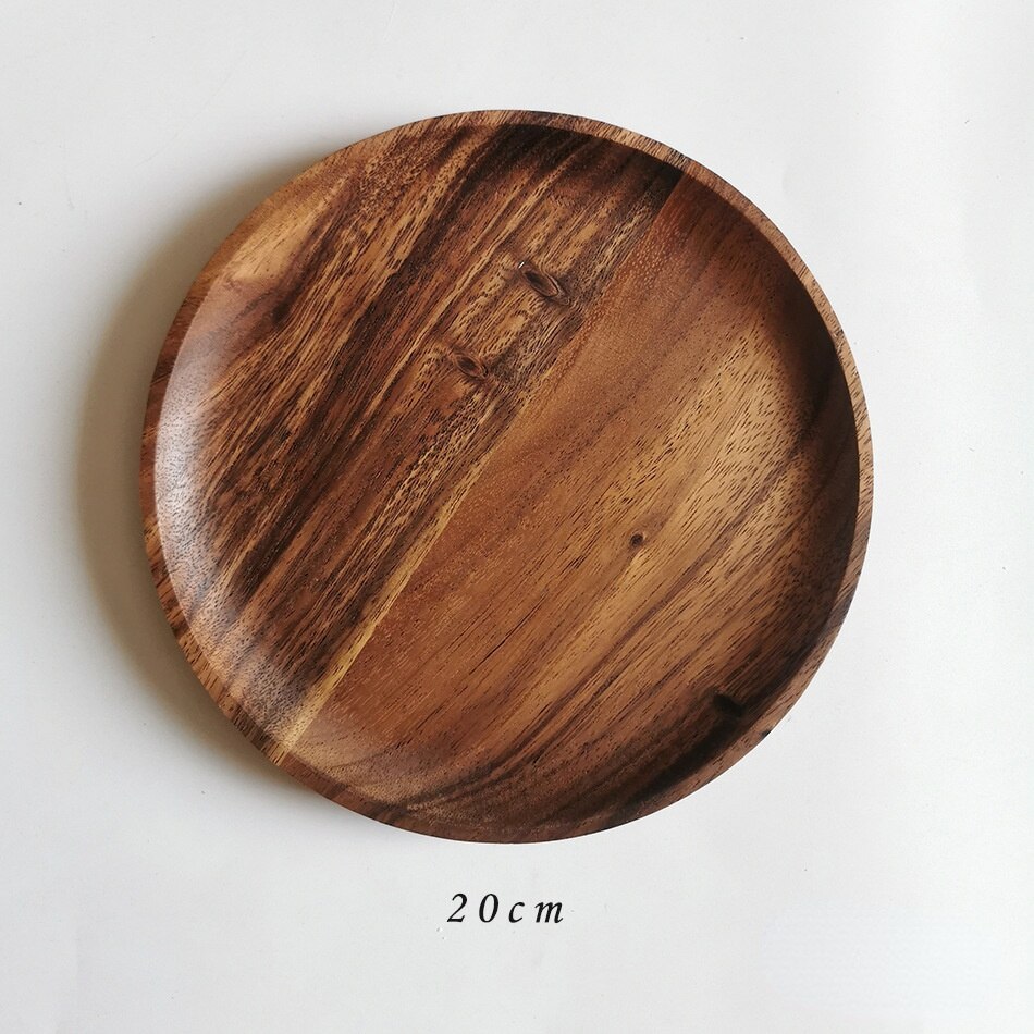 Irregular Oval Solid Wood Pan Plate Whole Wood Din... – Vicedeal