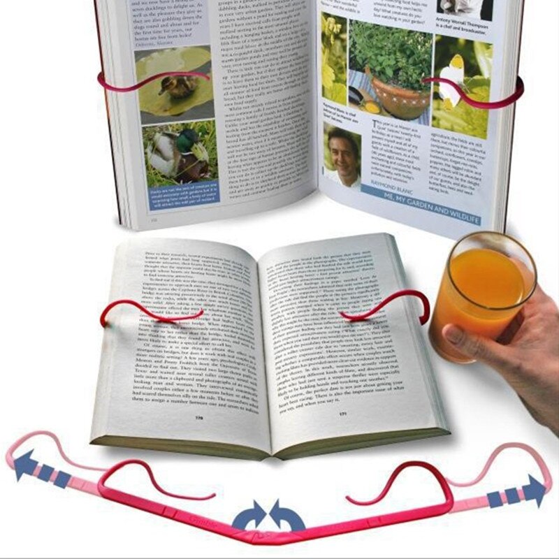 Korean Foldable Bookshelf Bookend Book Clip Reader... – Grandado