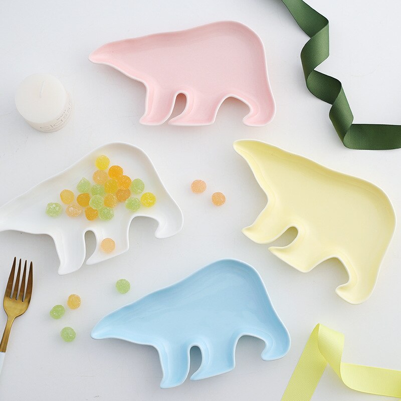 Nordisk stil isbjørn form keramisk fad dekorativ f... – Grandado