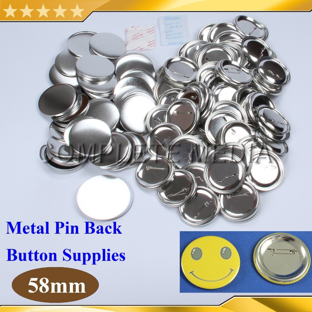 100 Sets 2-1/4 "58Mm Pin Terug Metal Button S... – Grandado