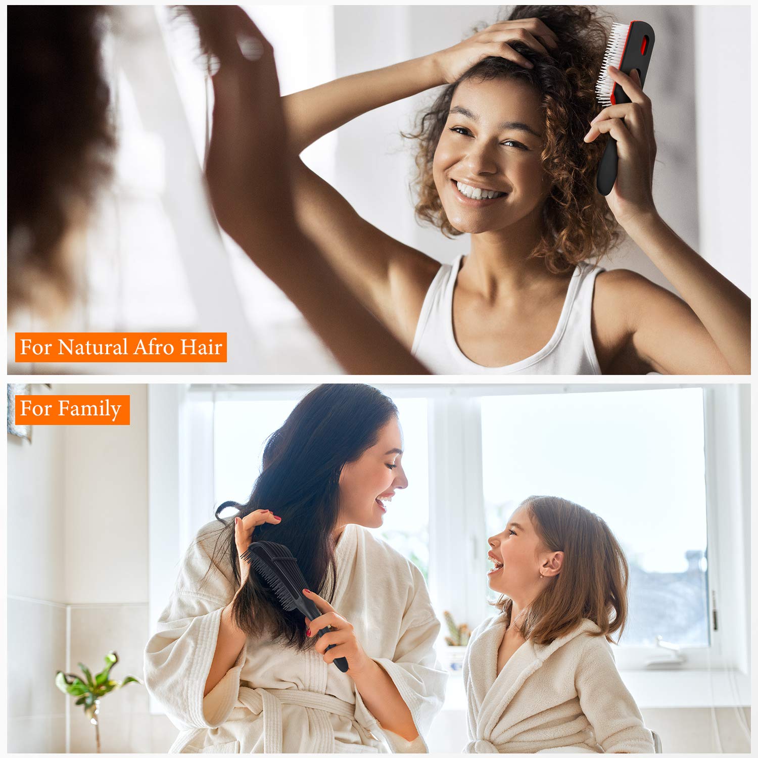 Detangling Hair Brush Detangler Hair Comb 9-Rows C... – Grandado