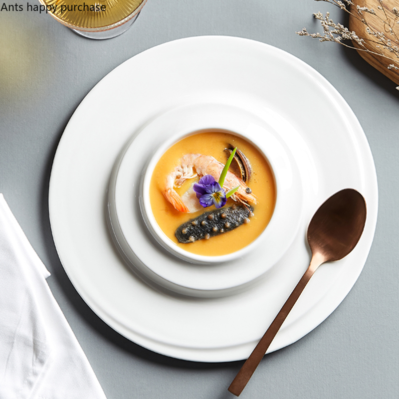 White Swirl Pattern Snack Dessert Plate Western Ta... – Grandado