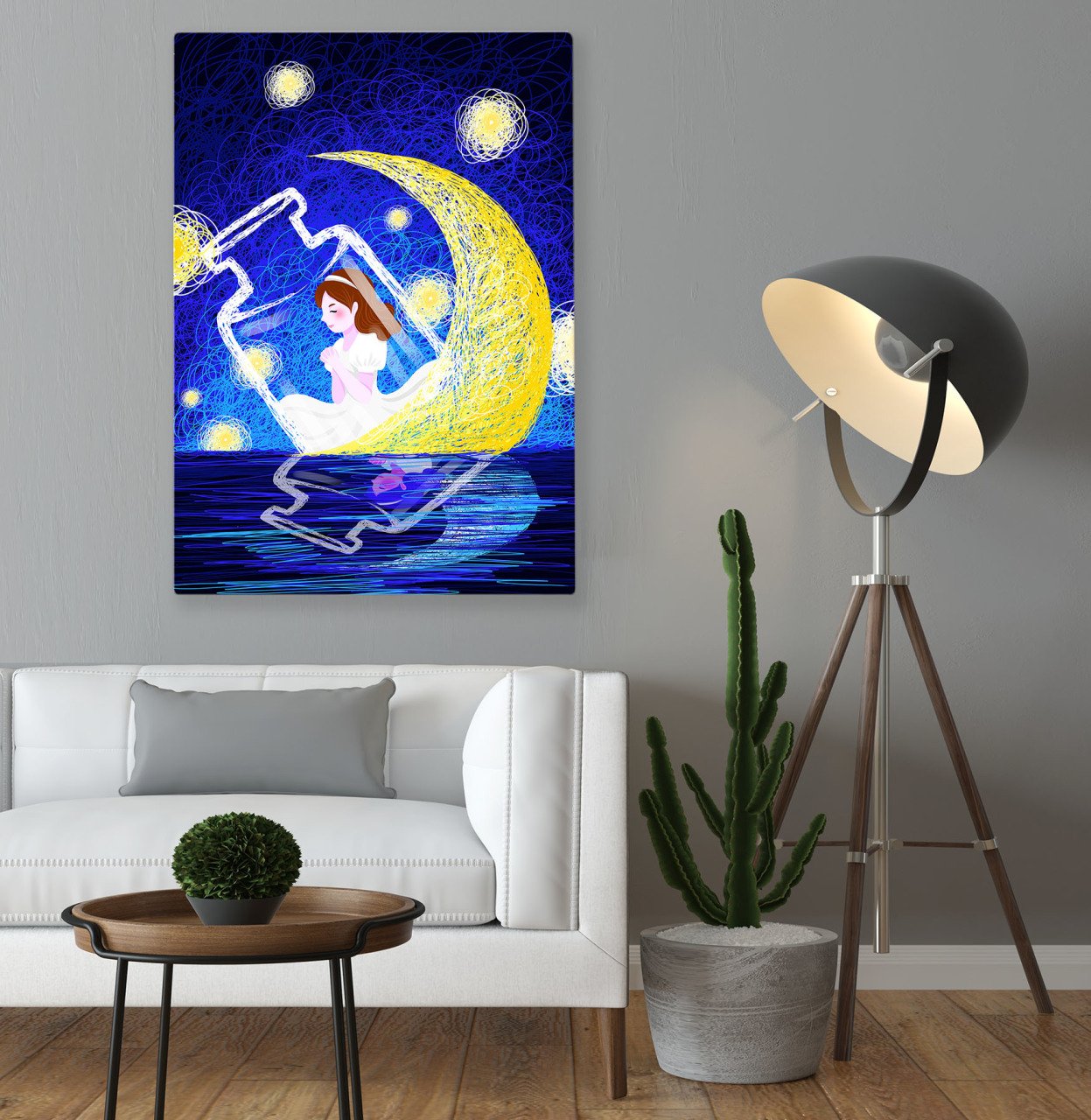 BK Home The Captive Girl Canvas Print 50x70cm Mode... – Grandado