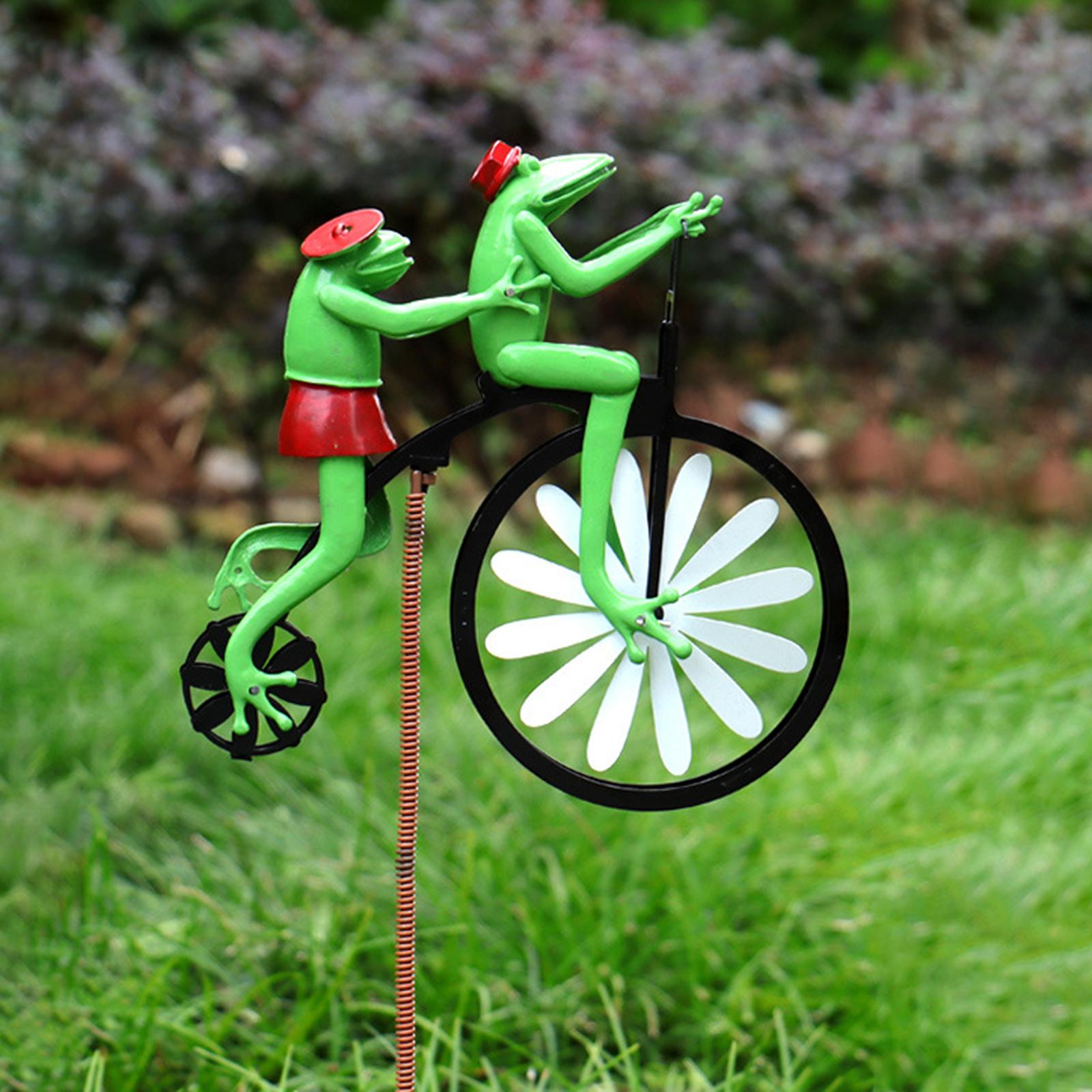 Animal Bicycle Metal Wind Spinner Whirligig Iron C... – Grandado