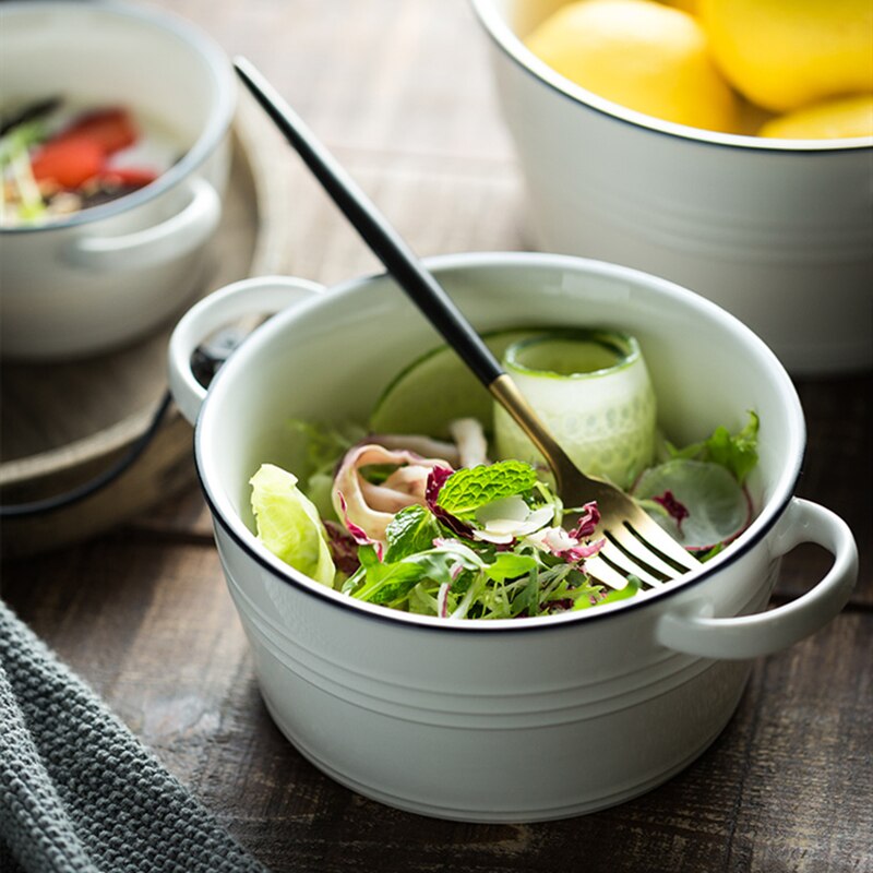 Binaural Soup Pot European Style Large Ceramic Noo... – Grandado