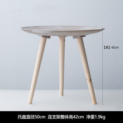 Round Nordic Wood Coffee Table Bed Sofa Side Table... – Grandado