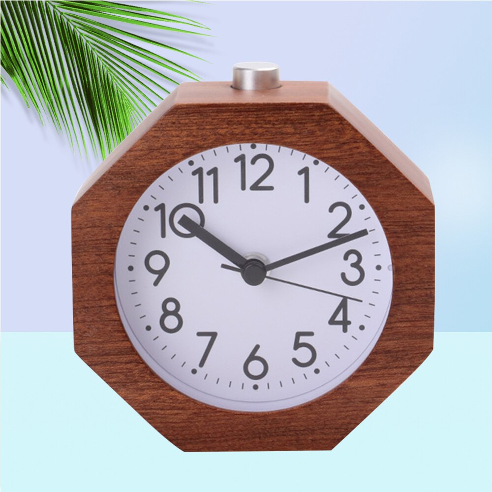 Polygon Beech Material Alarm Clock Lazy Night Ligh... – Grandado