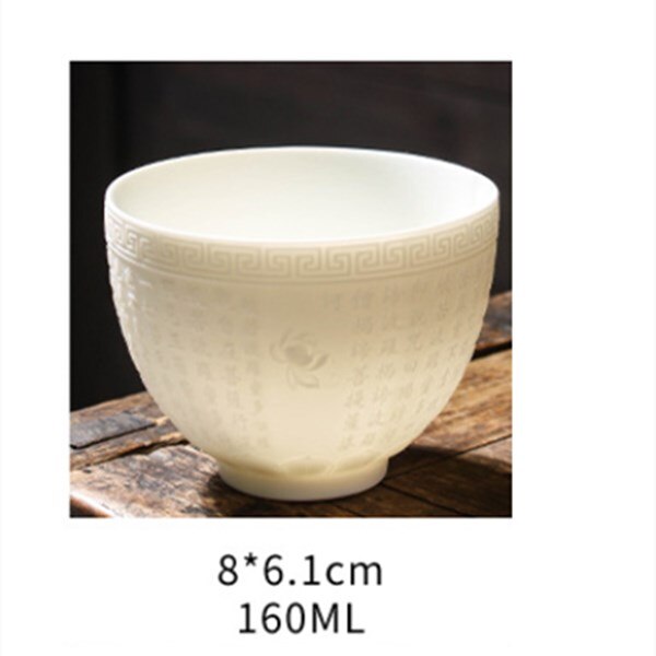 Zen Water Cup Floating Graven Tea Cup White Porcel... – Vicedeal