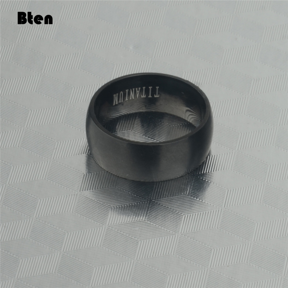 Bten Men's Black Titanium Ring Matte Finished Clas... – Grandado