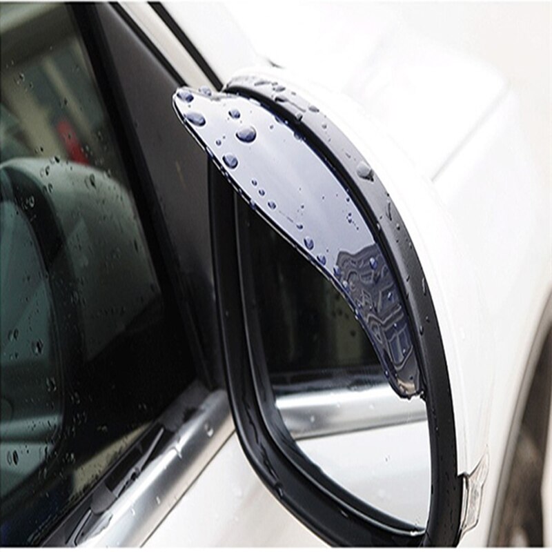 2 Pcs of Car Rearview Mirror Rain Eyebrow Car Blac... – Grandado